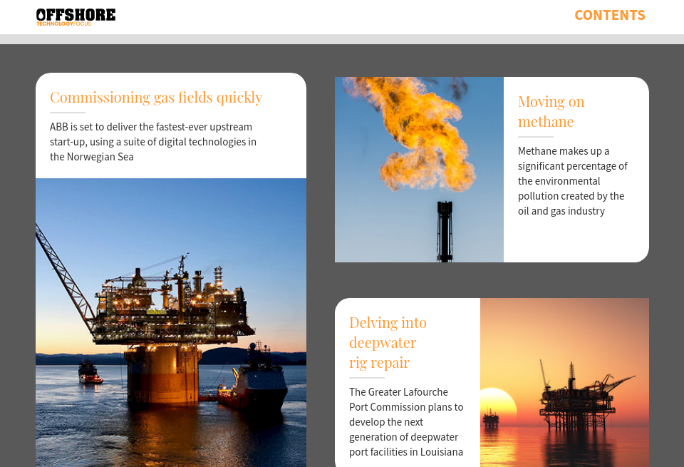 Contents - Offshore Technology Focus | Issue 68 | December 2018 Contents - Offshore Technology Focus | Issue 68 | December 2018