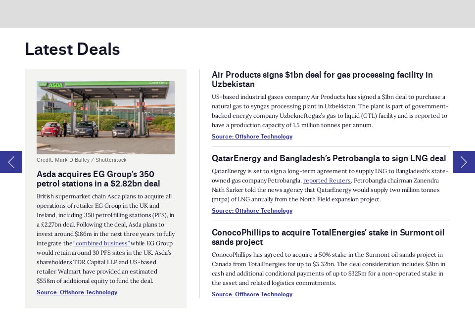 Latest Deals - Offshore Technology Focus | Issue 92 | June 2023 Latest Deals - Offshore Technology Focus | Issue 92 | June 2023